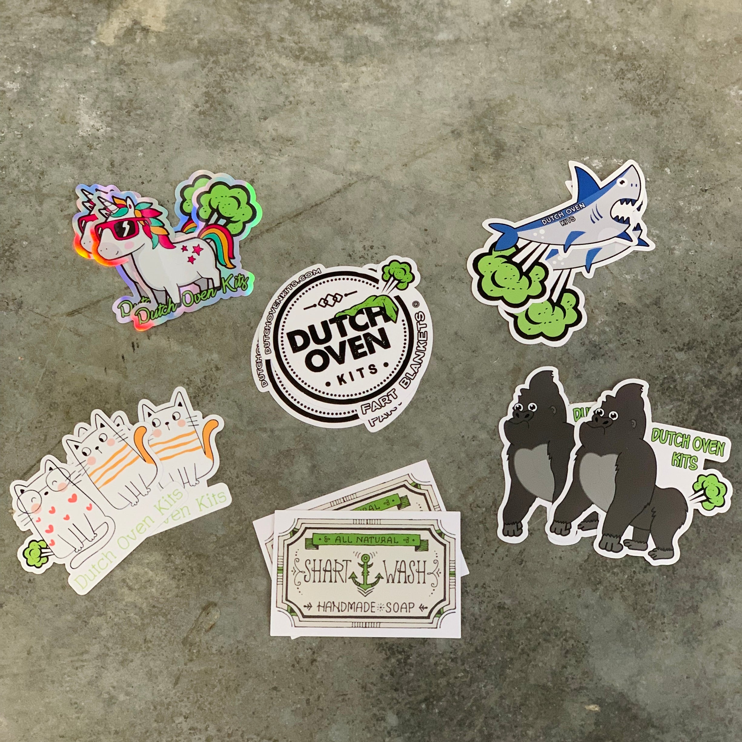 Farting Animal Stickers by Dutch Oven Kits Fart Blankets